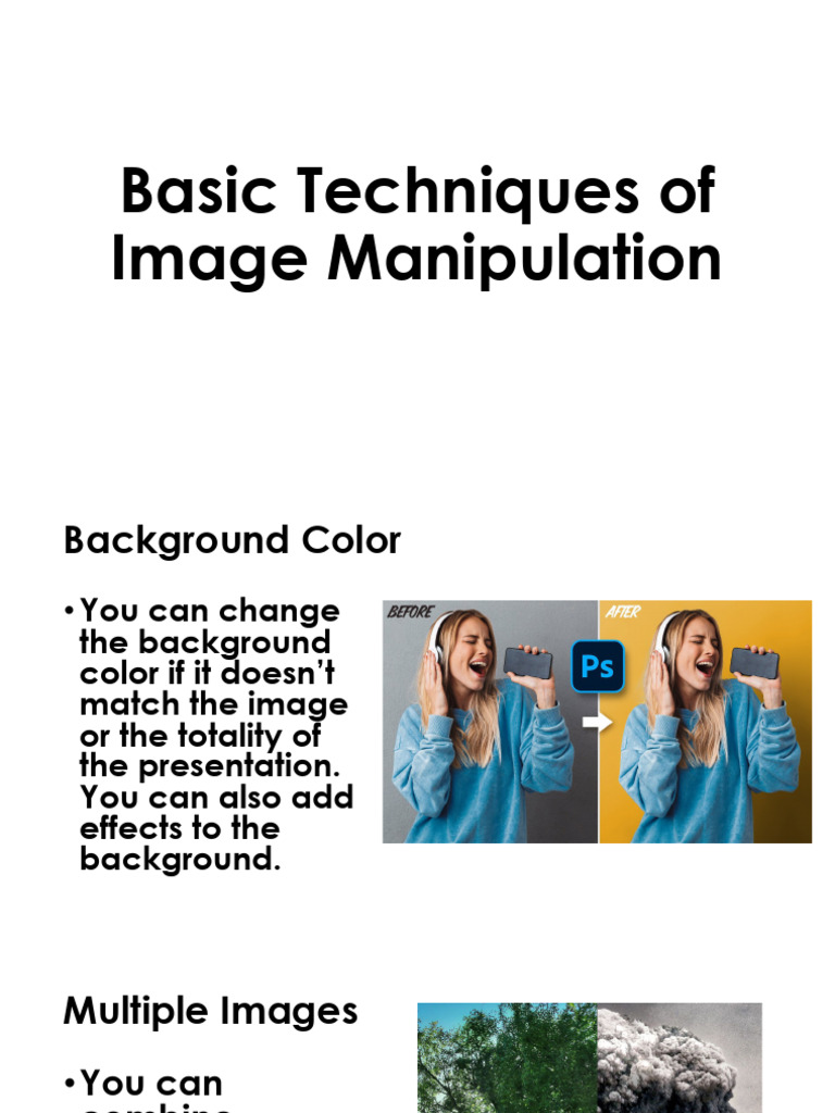Basic Techniques of Image Manipulation | PDF