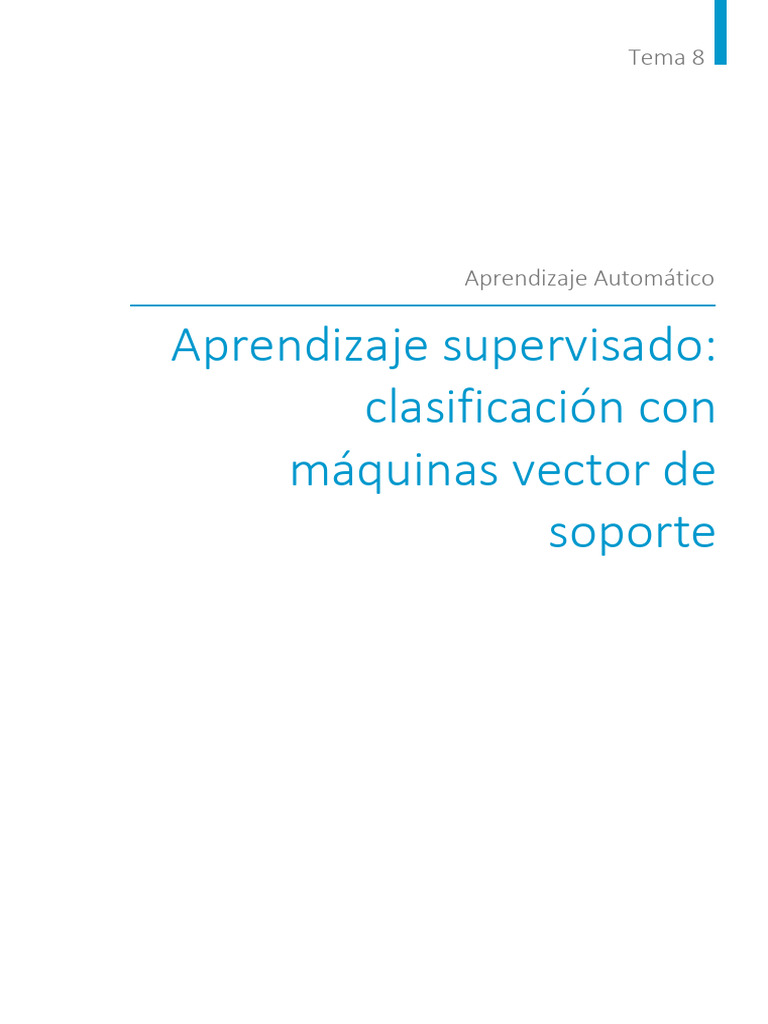 Clasificación con Máquinas de Soporte SVM | PDF | Vector Euclidiano ...