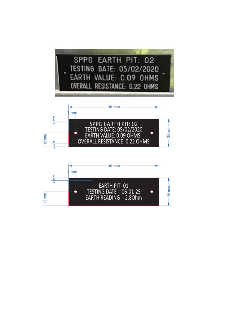 SPPG Earth Pit: 02 TESTING DATE: 05/02/2020 Earth Value: 0.09 Ohms ...