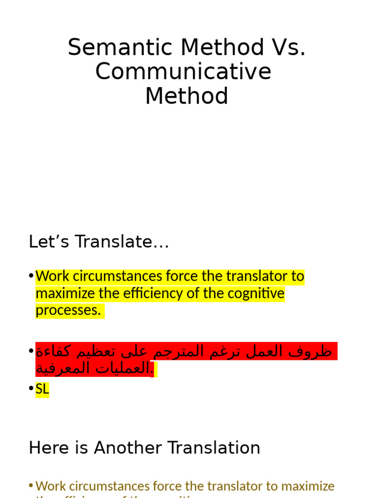 (1305) Unit 2 A Communicative Vs Semantic by Dr. Shereen Saad | PDF | Translations | Learning