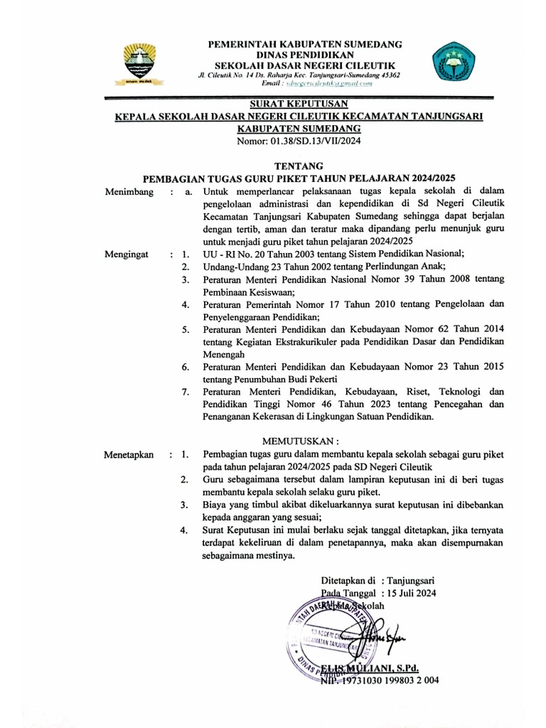 SK Guru Piket 2024 2025 | PDF