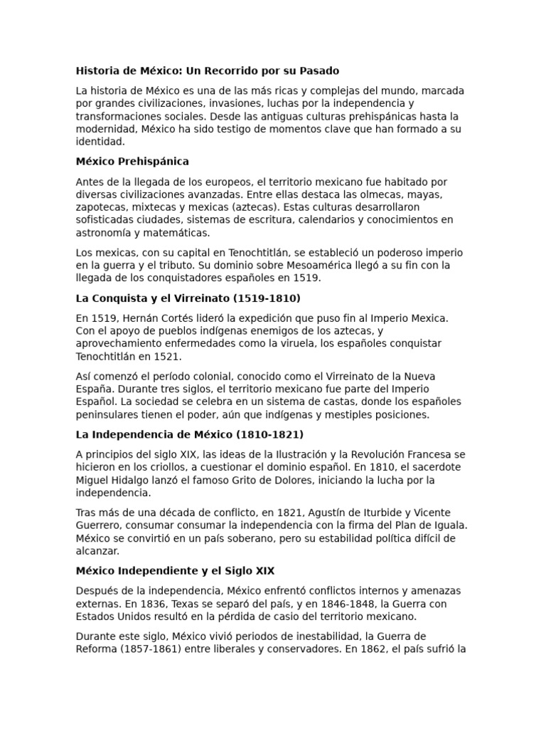 Historia de México | PDF | México | Nueva españa