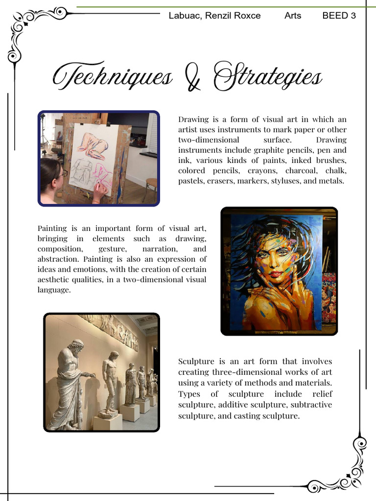 Overview of Visual Art Forms and Techniques | PDF | Drawing | Printmaking