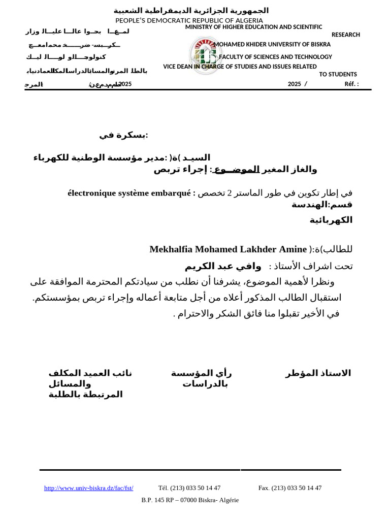 Contrat - Stage M2 - Final | PDF