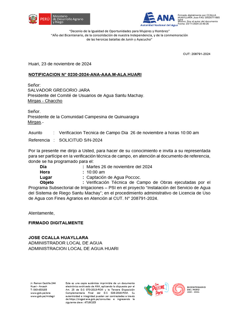 Notificacion VTC (2) | PDF