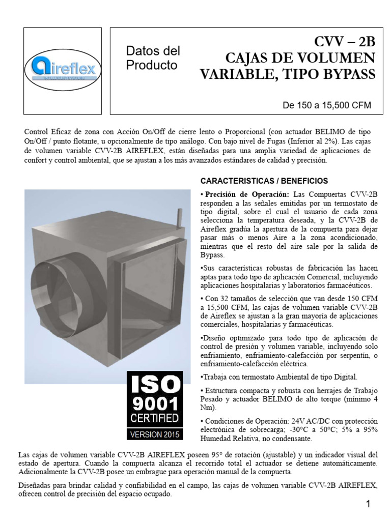 Caja Volumen Variable CVV-2B 2020-1 | PDF | Termostato | Termodinámica