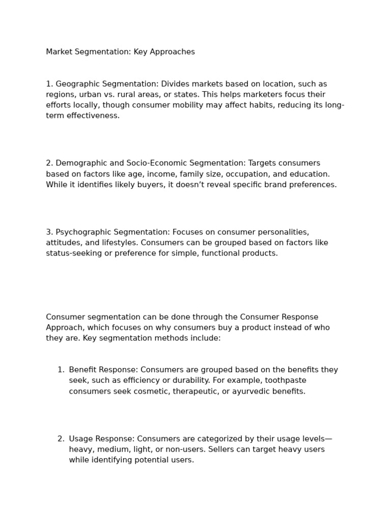 Effective Market Segmentation Strategies | PDF