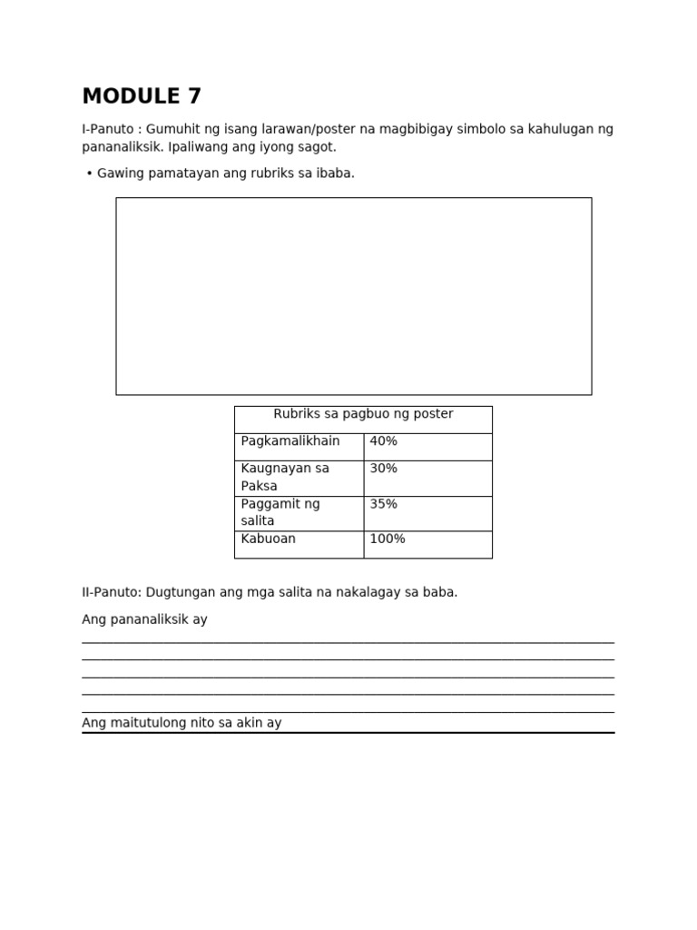 Pagbasa.module7 11.Activity | PDF
