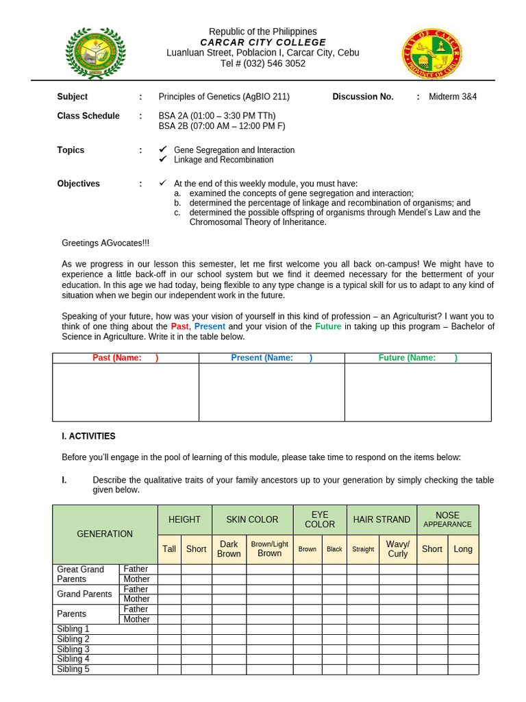 Genetics Module Midterm 3and4 22-23 | PDF | Dominance (Genetics ...