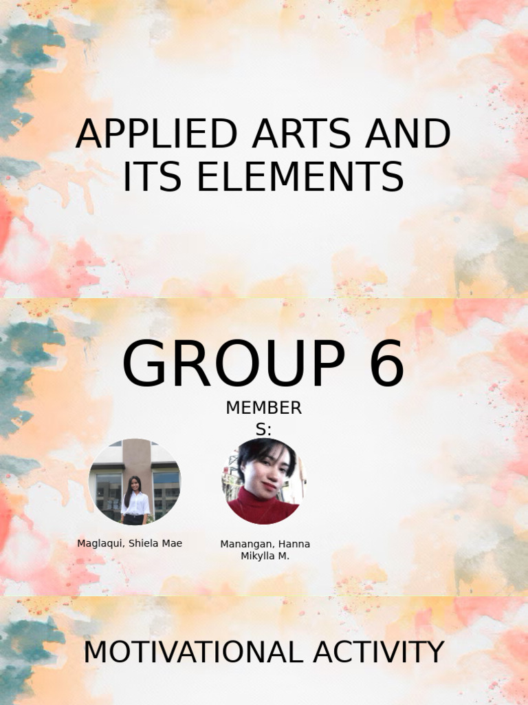 History and Elements of Applied Arts | PDF | Fine Art | The Arts