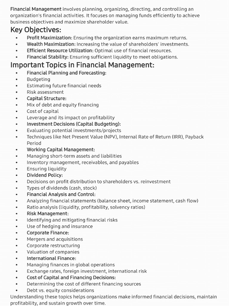 Financial Management - 250208 - 095639 | PDF