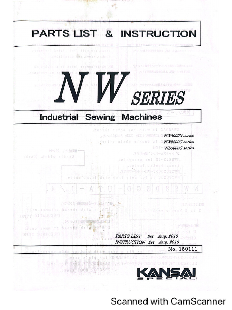 Manual Collareta Kansai - NM800G | PDF