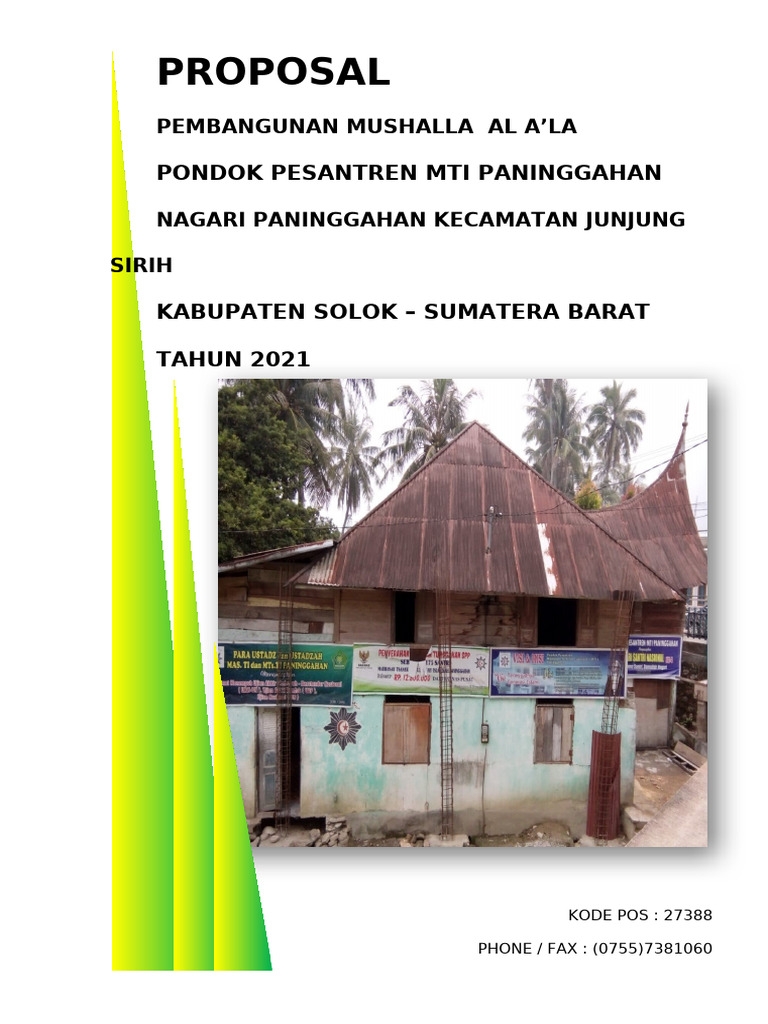 PROPOSAL Mushalla 2017 | PDF