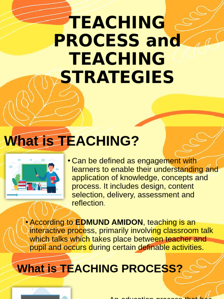 Teaching Process and Strategies Explained | PDF | Learning | Cognitive ...