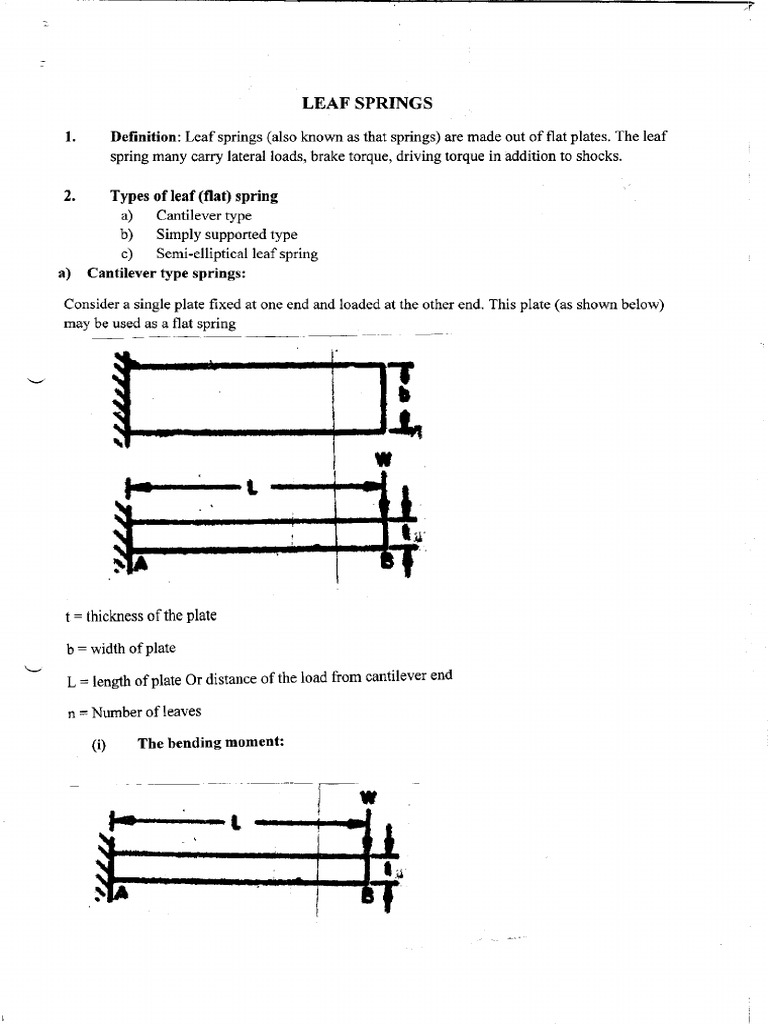 Leaf Spring Notes | PDF
