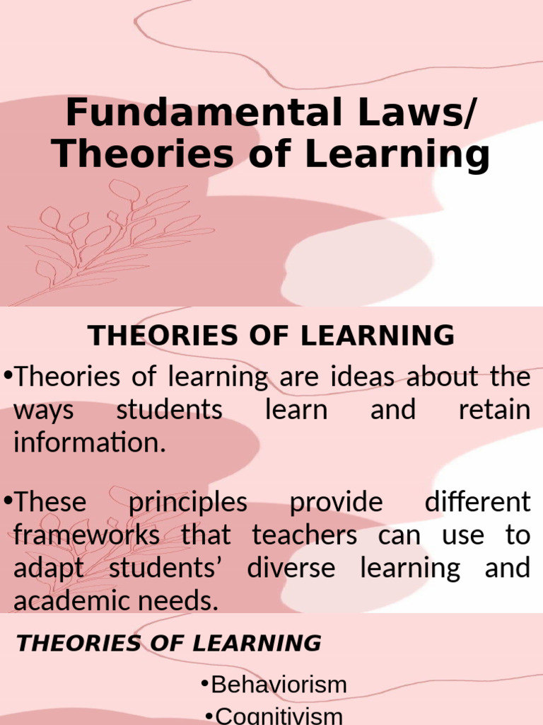 Topic 2 B Theories of Learning | PDF | Constructivism (Philosophy Of Education) | Humanistic ...