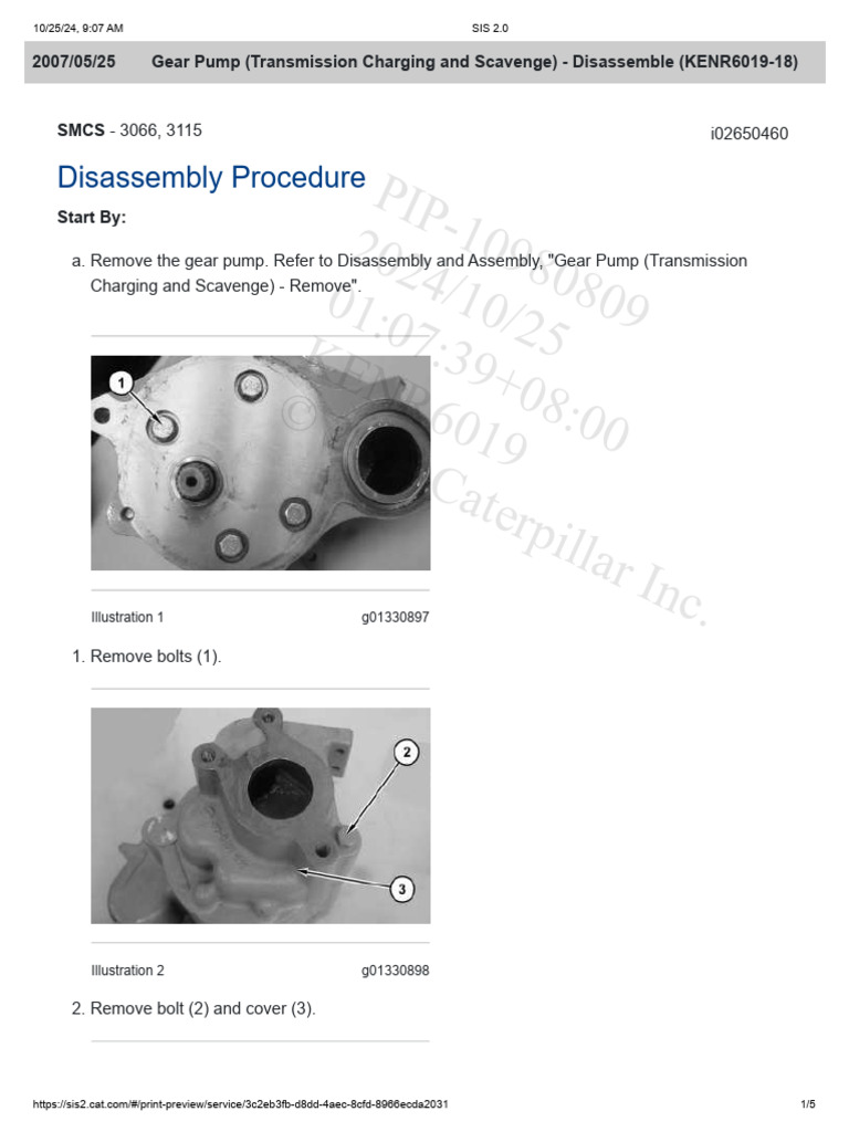 Gear Pump Disassembly Guide | PDF | Machines | Mechanics