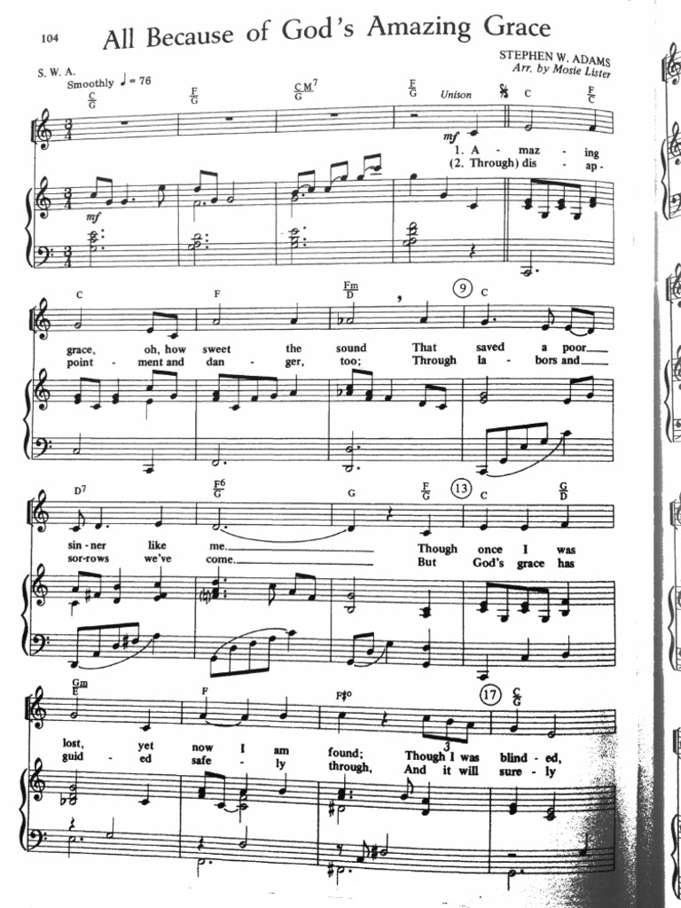 All Because of God - S Amazing Grace | PDF