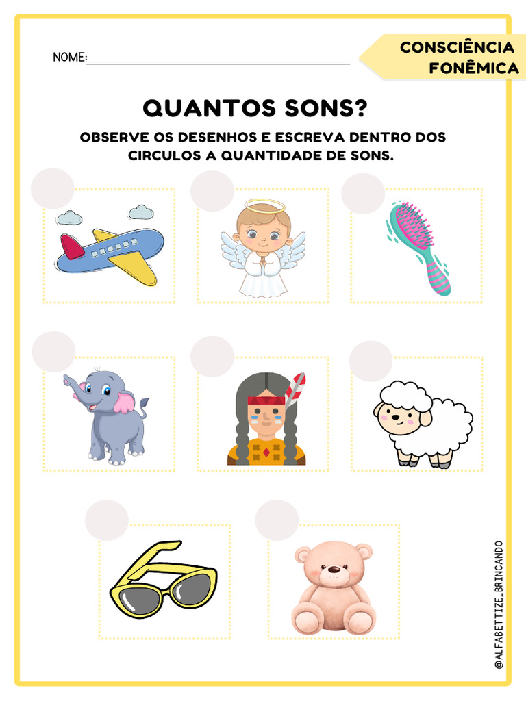 Atividade de Consciência Fonêmica | PDF