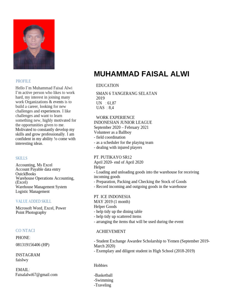 CV Alwi | PDF