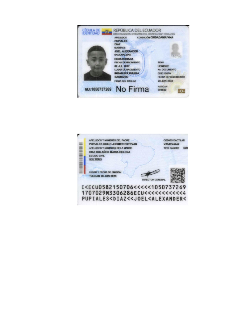 Documento de Identidad | PDF