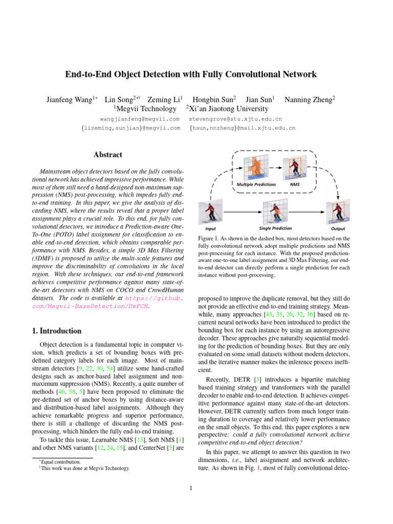 End-to-End Object Detection With Fully Convolutional Network | PDF | Applied Mathematics