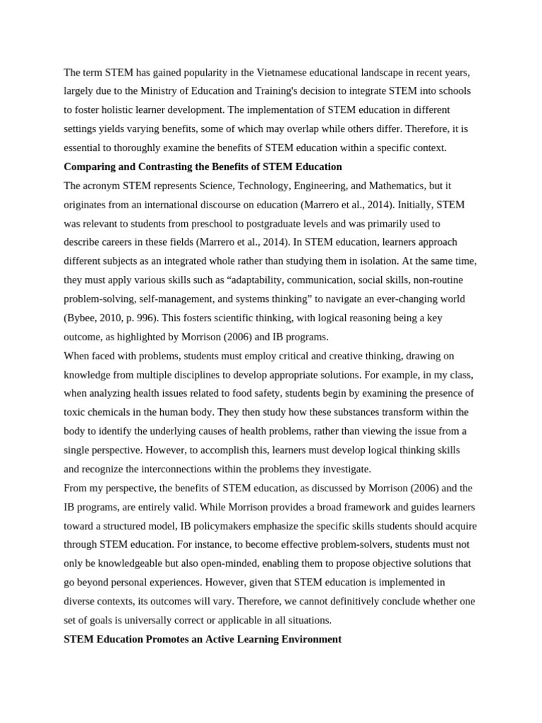 STEM education | PDF | Learning | Science, Technology, Engineering, And ...