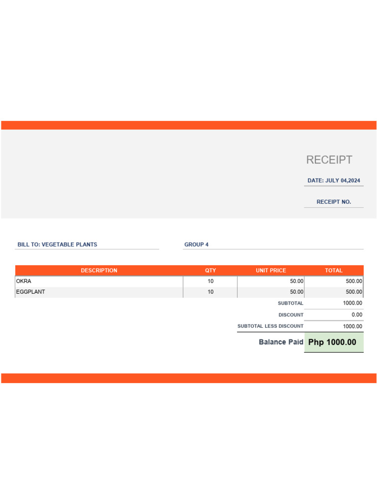 (Group 4) Receipt - Plants | PDF