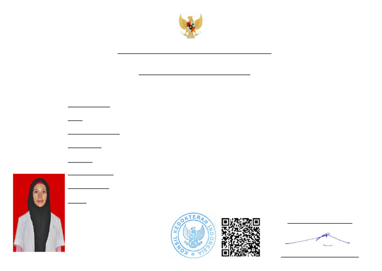 Surat Tanda Registrasi Dokter Seumur Hidup | PDF