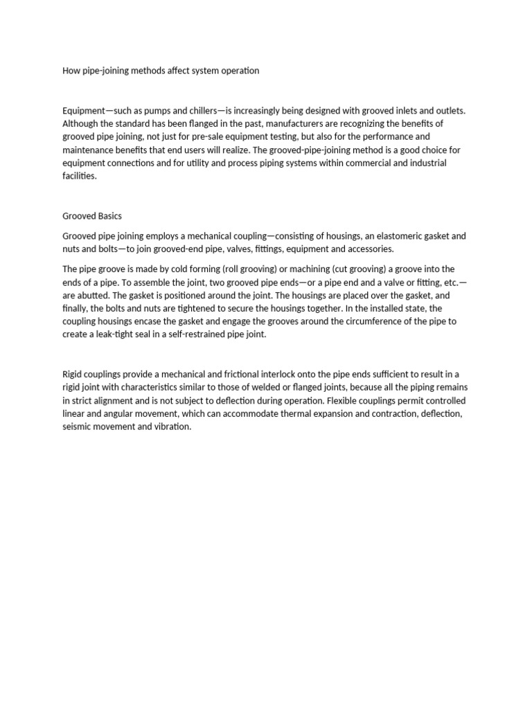 Grooved Couplings | PDF | Pipe (Fluid Conveyance) | Mechanical Engineering