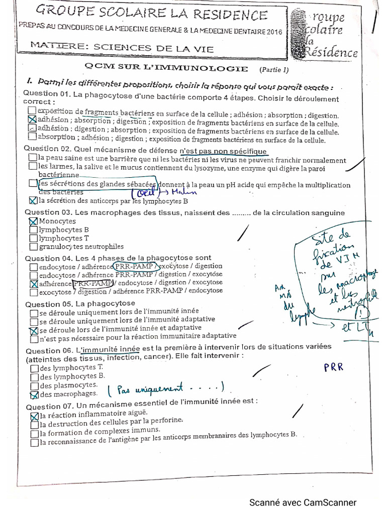3 - QCM Immunologie | PDF