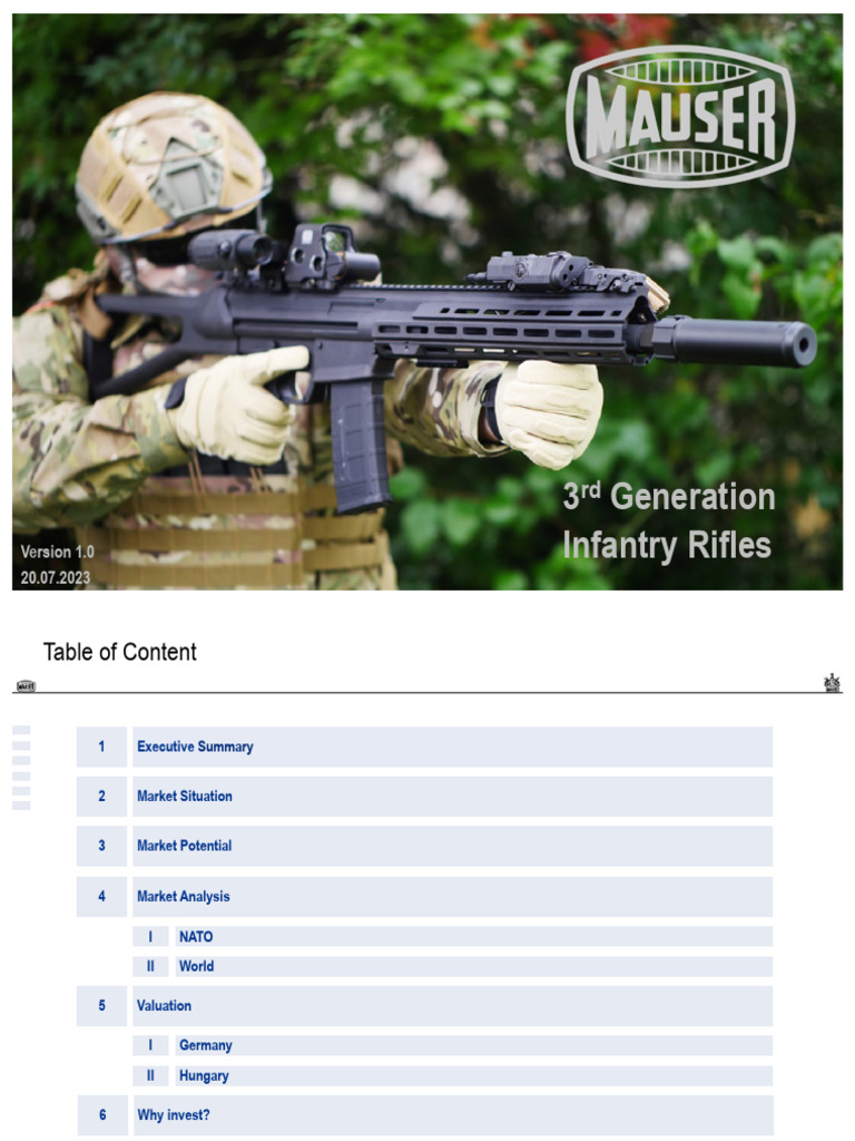 3rd Gen Infantry Rifles Investment Overview | PDF | Valuation (Finance) | Investing