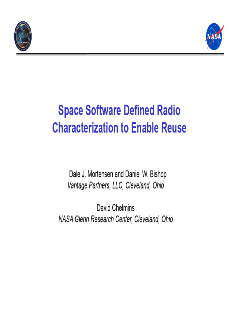BRFG Space Software Defined Radio Characterization To Enable Reuse ...