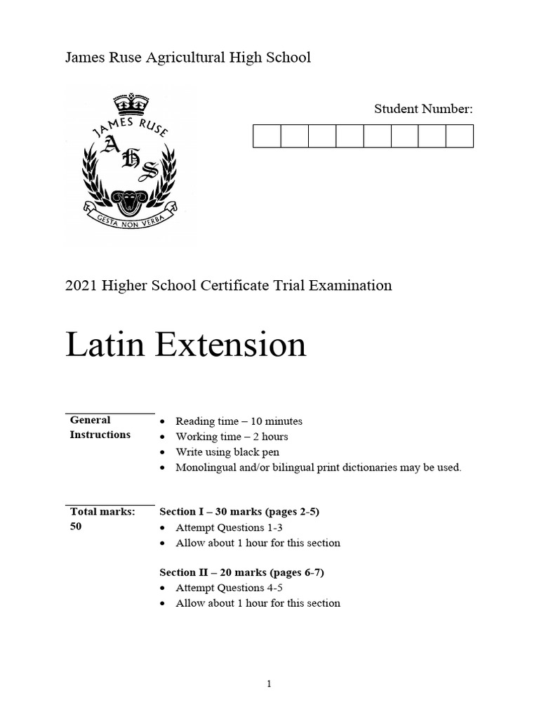 Latin Exam: Translation & Analysis | PDF