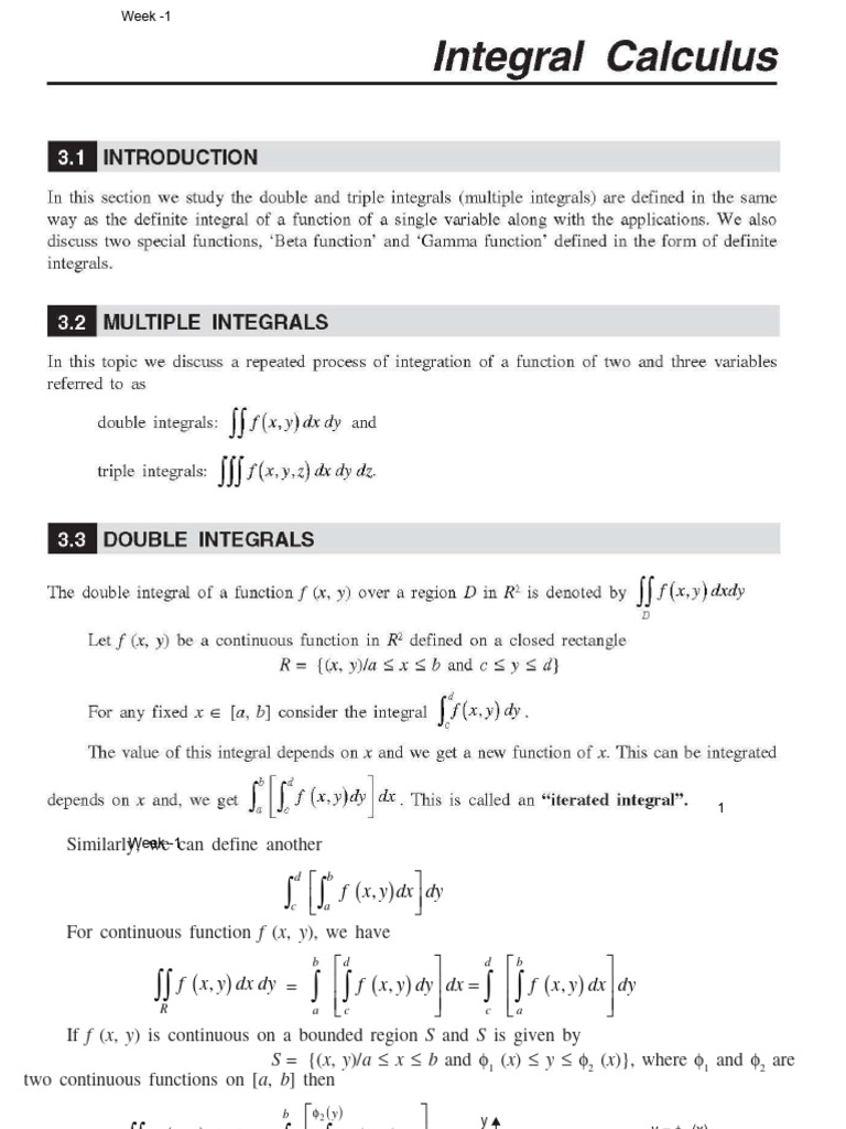 MTH02MA1202Multiple Integral | PDF | Mathematical Physics | Calculus