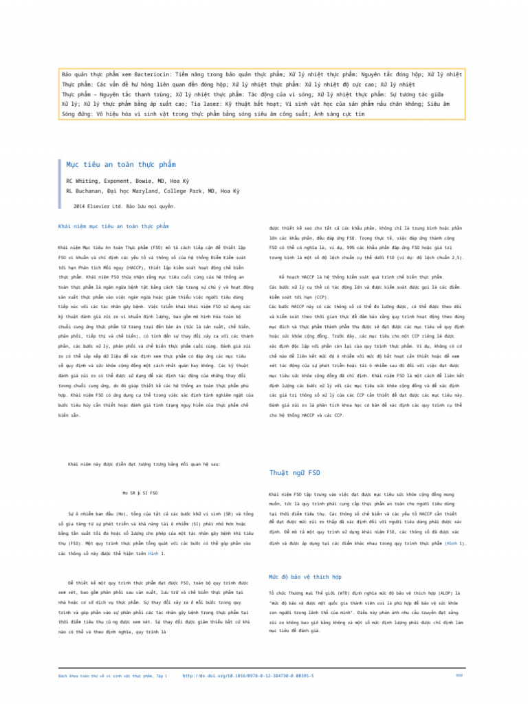 Food Safety Objective | PDF