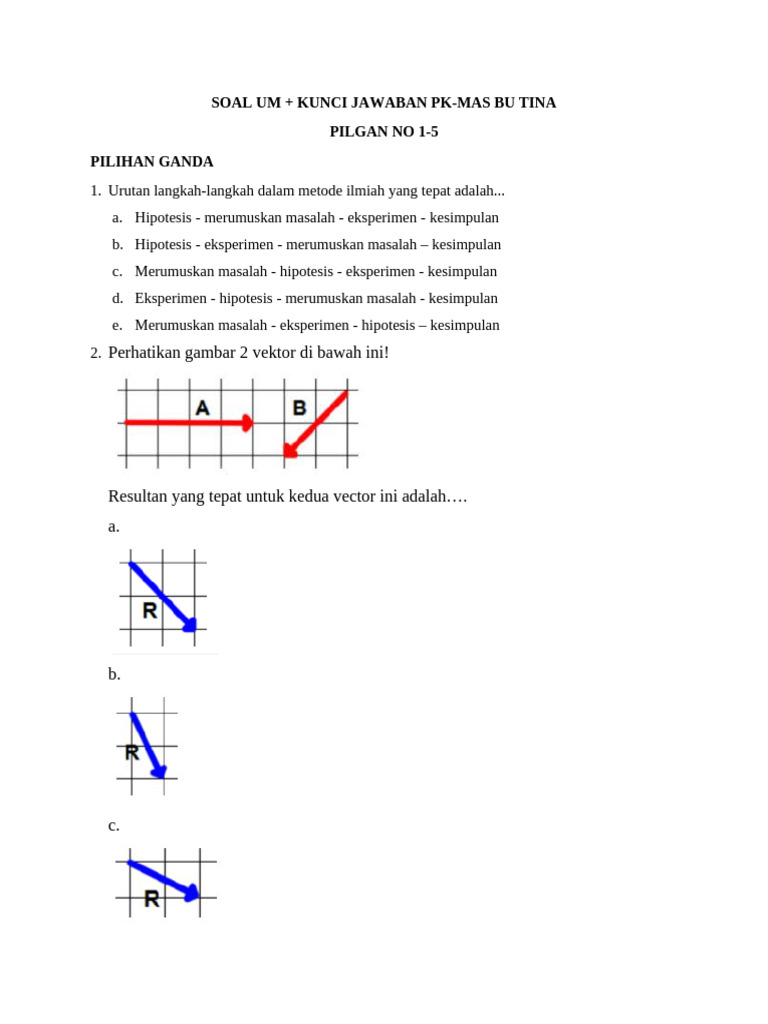 Soal Am Pk-Mas Bu Tina 2025 | PDF