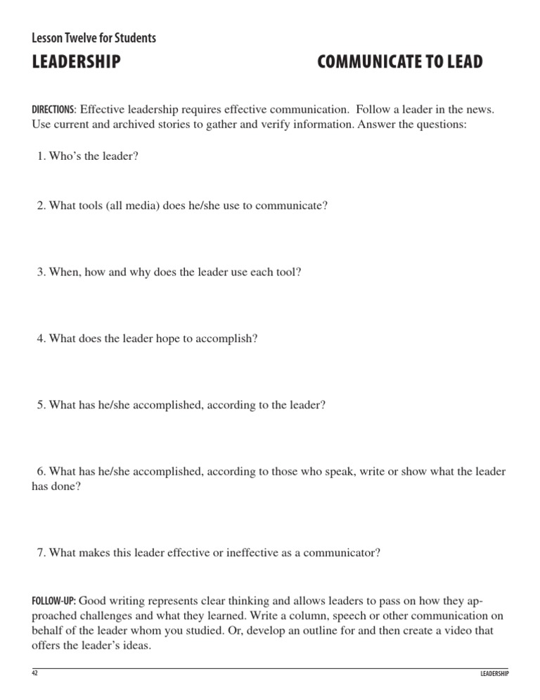 Analyzing Leadership Communication Strategies | PDF | Career & Growth ...