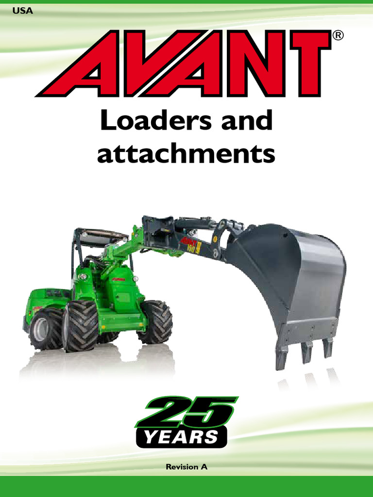 Avant Usa Loaders and Attachments Brochure 2016 | PDF | Tractor ...