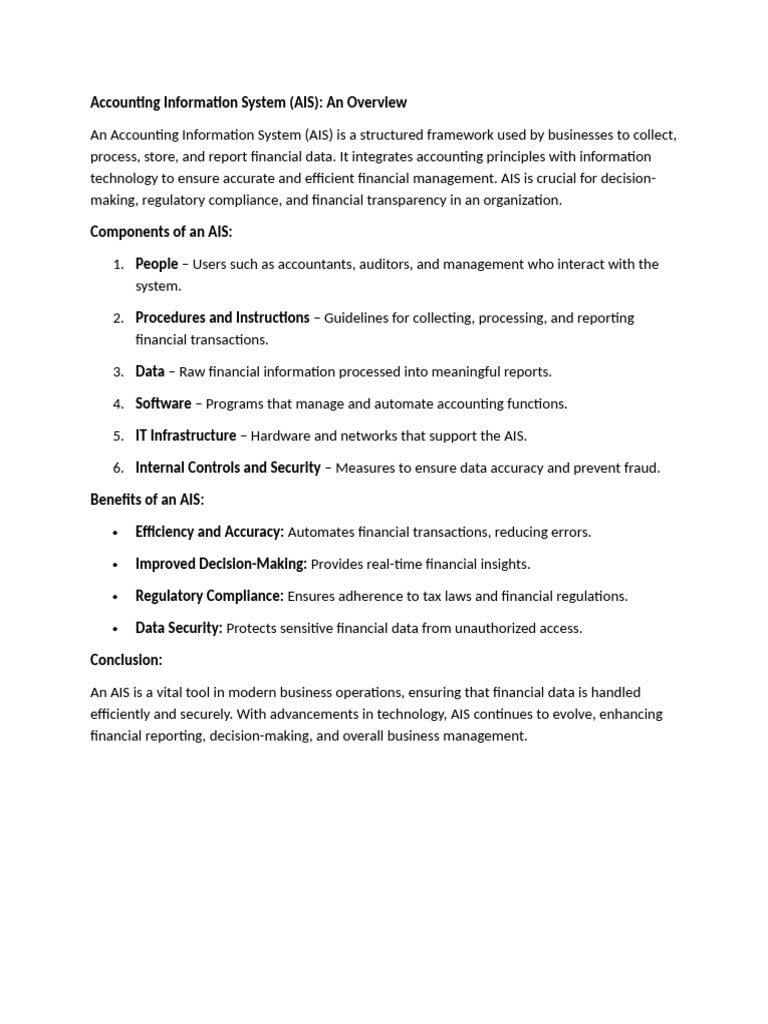 Accounting Information System | PDF