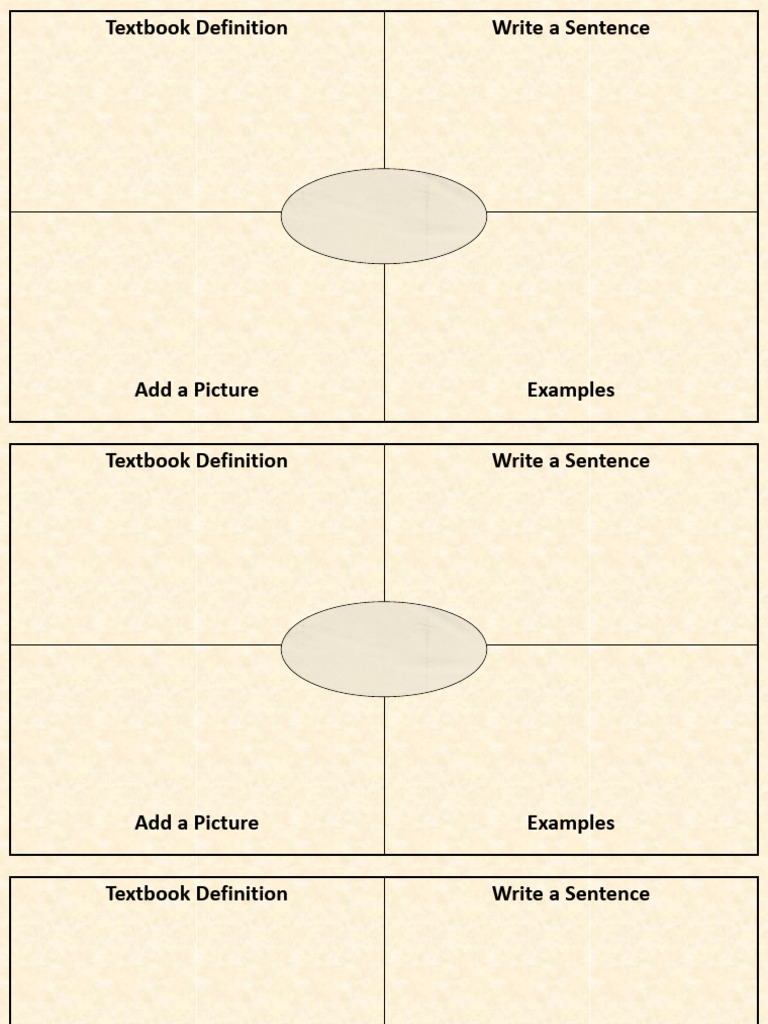 Vocabulary Template 2024-2025 Chapter 1 | PDF