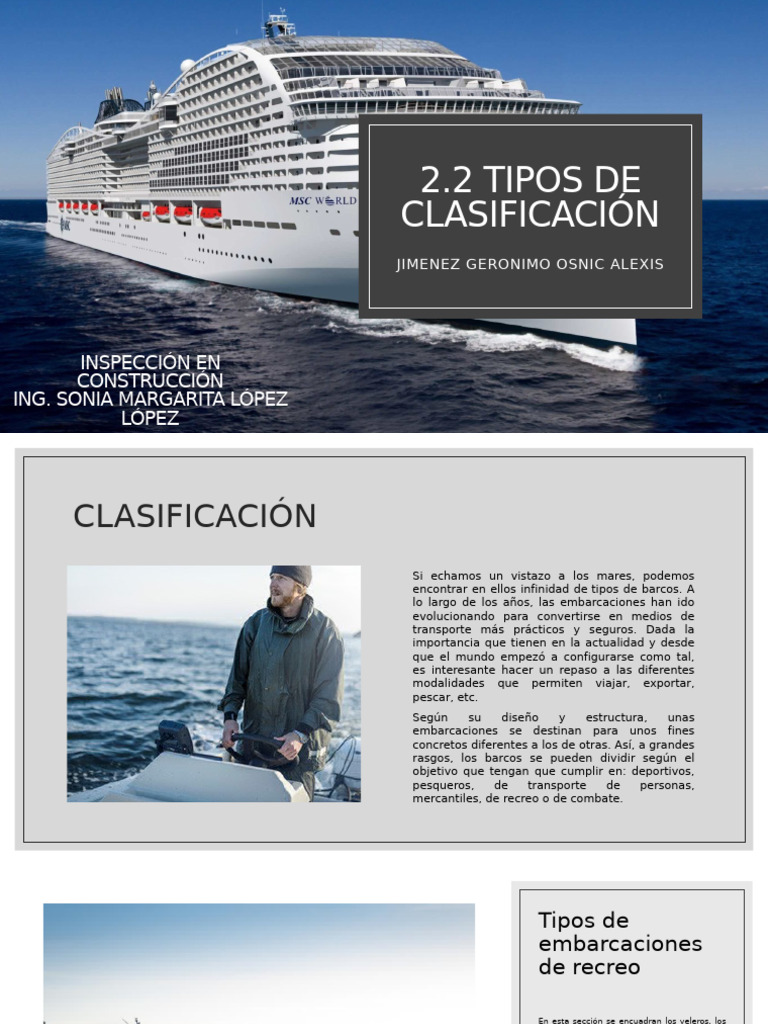 Tipos de Embarcaciones y Clasificación | PDF | Buques | Embarcación