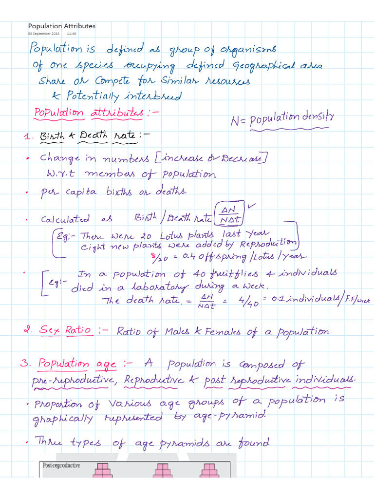 Population Attributes | PDF