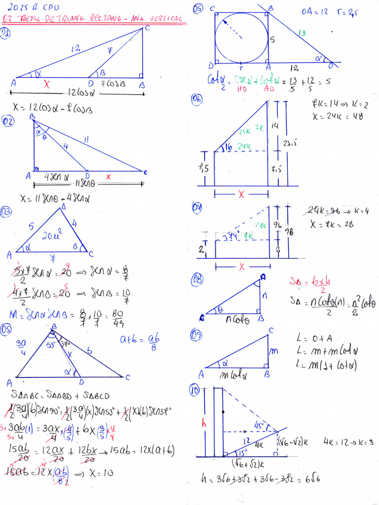 2025 II CPU 02 Resol de Triang Oblic y Ang Verticales | PDF