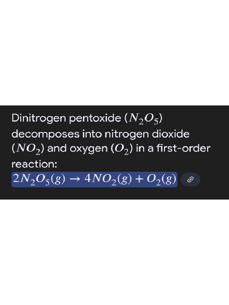 decomposition of N2O5 | PDF