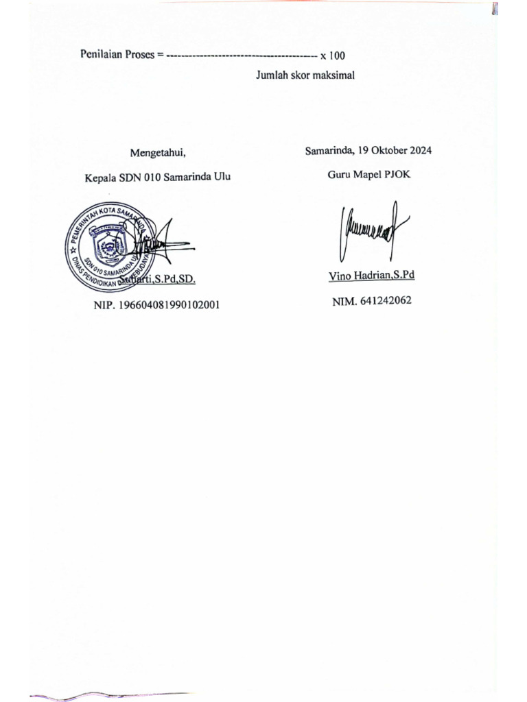 Tanda Tangan Kepsek 010-2 | PDF