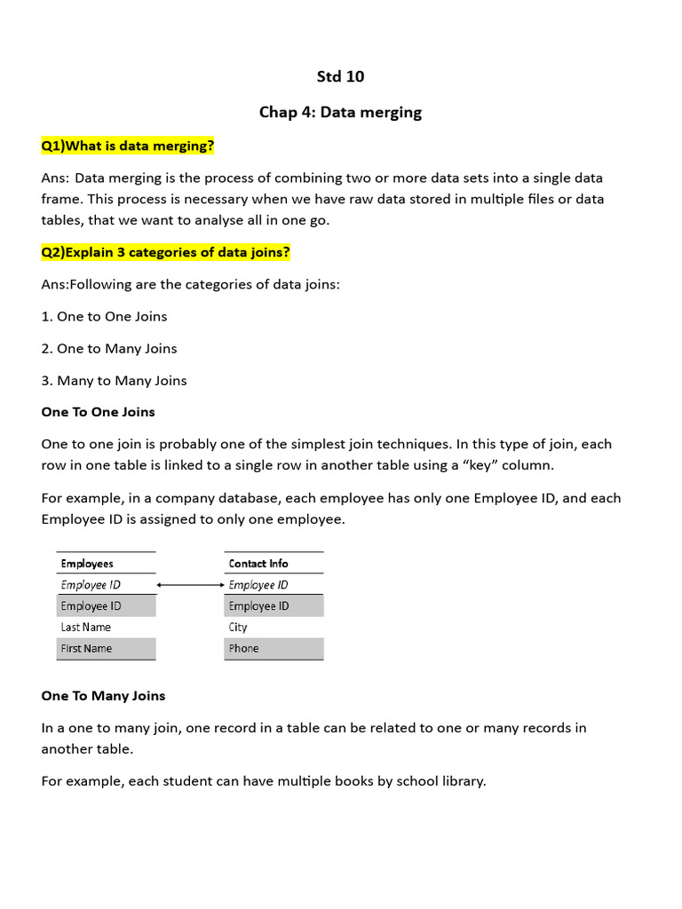 Data Merging and Joins Explained | PDF | Standard Score | Statistical ...