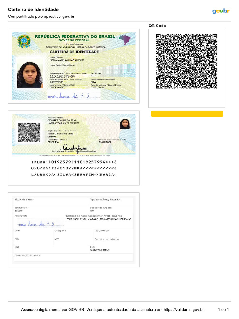 Identidade Cpf Maria Laura | PDF