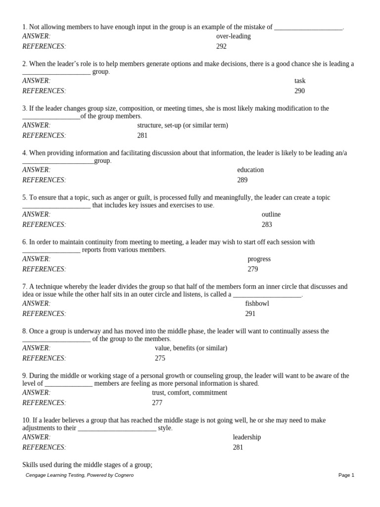Strategies for Leading Middle Stage Groups | PDF | Brainstorming ...