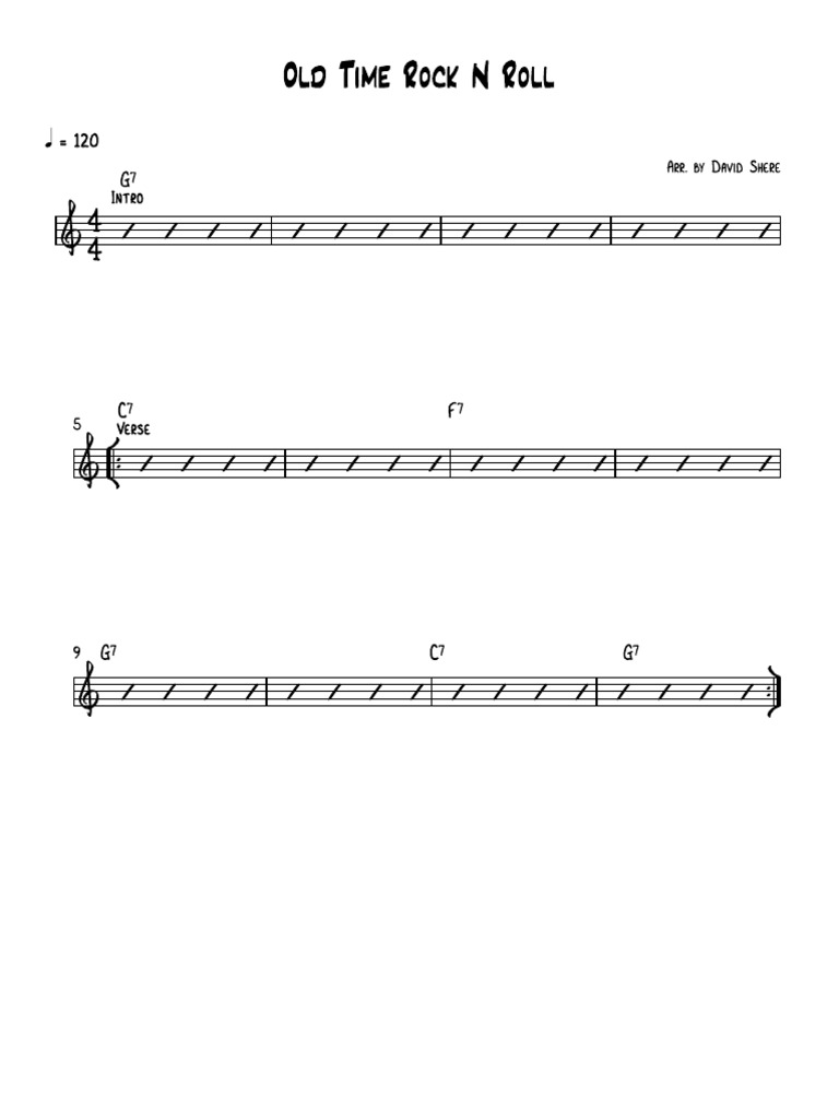 001 Old Time Rock N Roll - RHYTHM | PDF